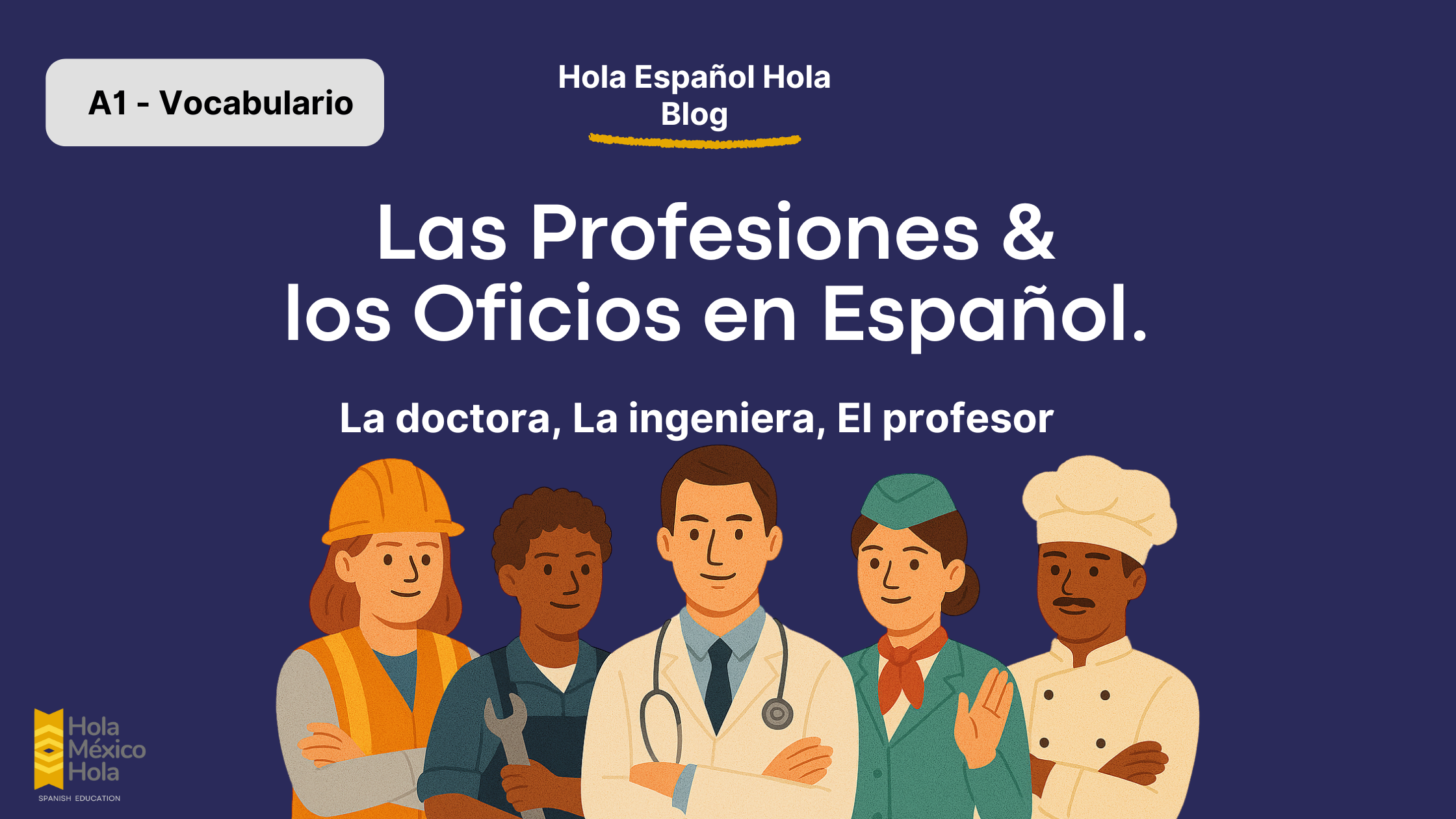 Vocabulario de las Profesiones y Lugares de Trabajo en Español - Hola ...